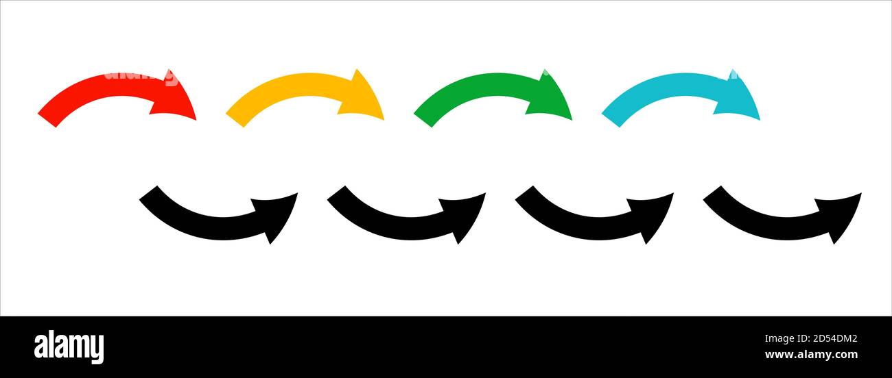 collection of colored arrows. New bright arrows for your projects. Move ...