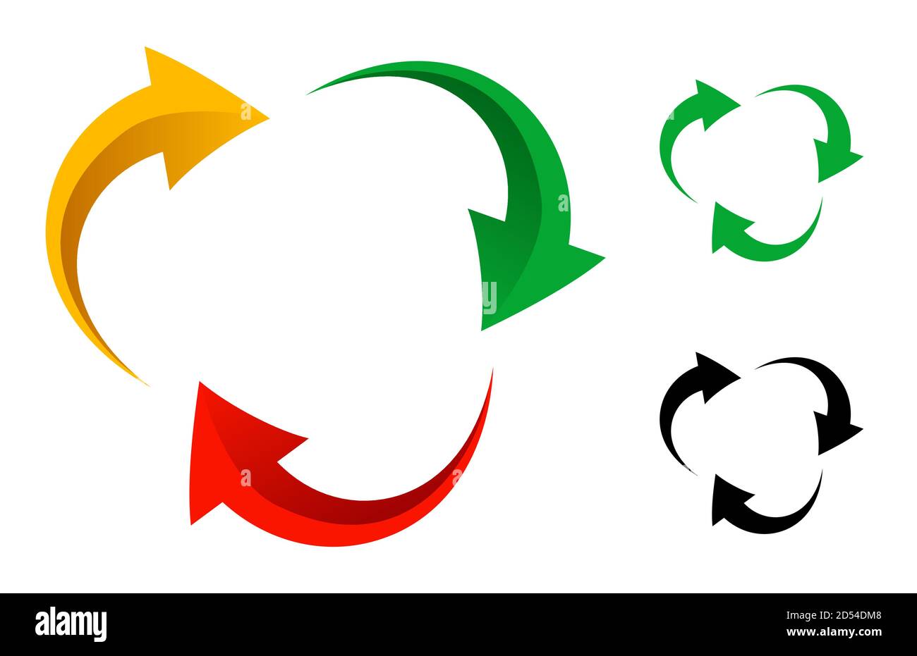 Big Set circle Arrows and directions signs. round line and arrow ...