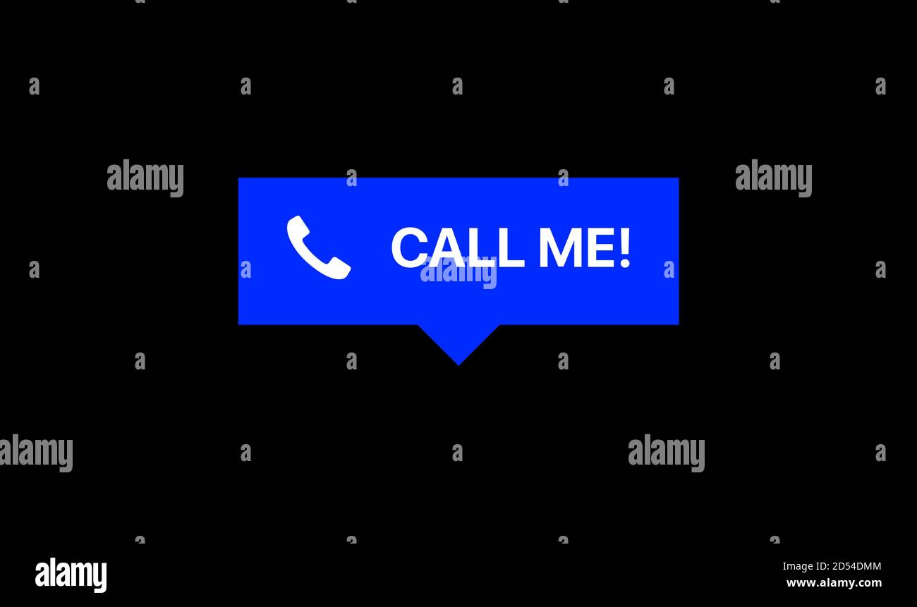 Call Me Reaction. Social Media Message Notification Vector Illustration ...