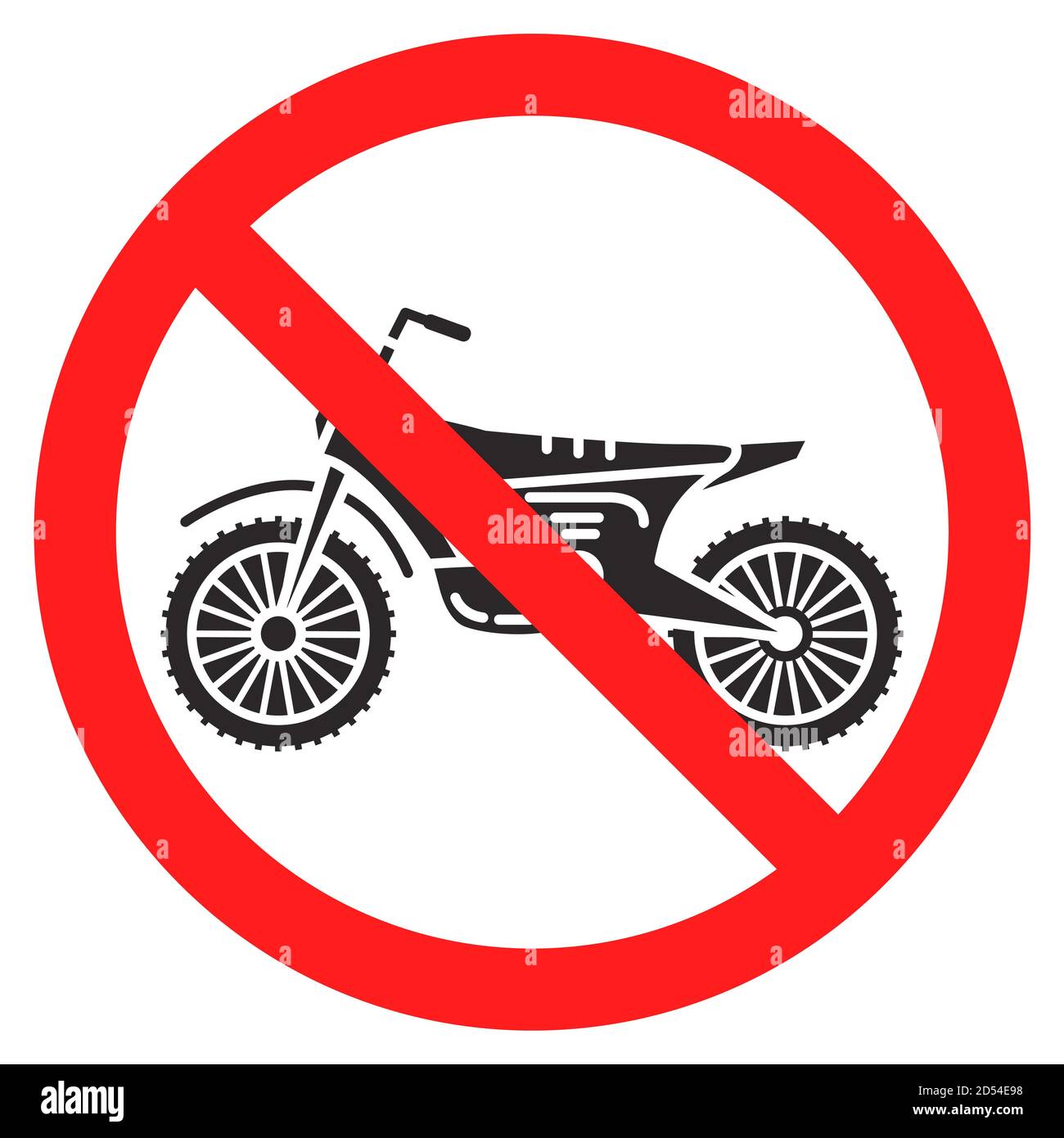 Motorcycle ban icon.Motorbike warning sign.Flat vector illustration ...