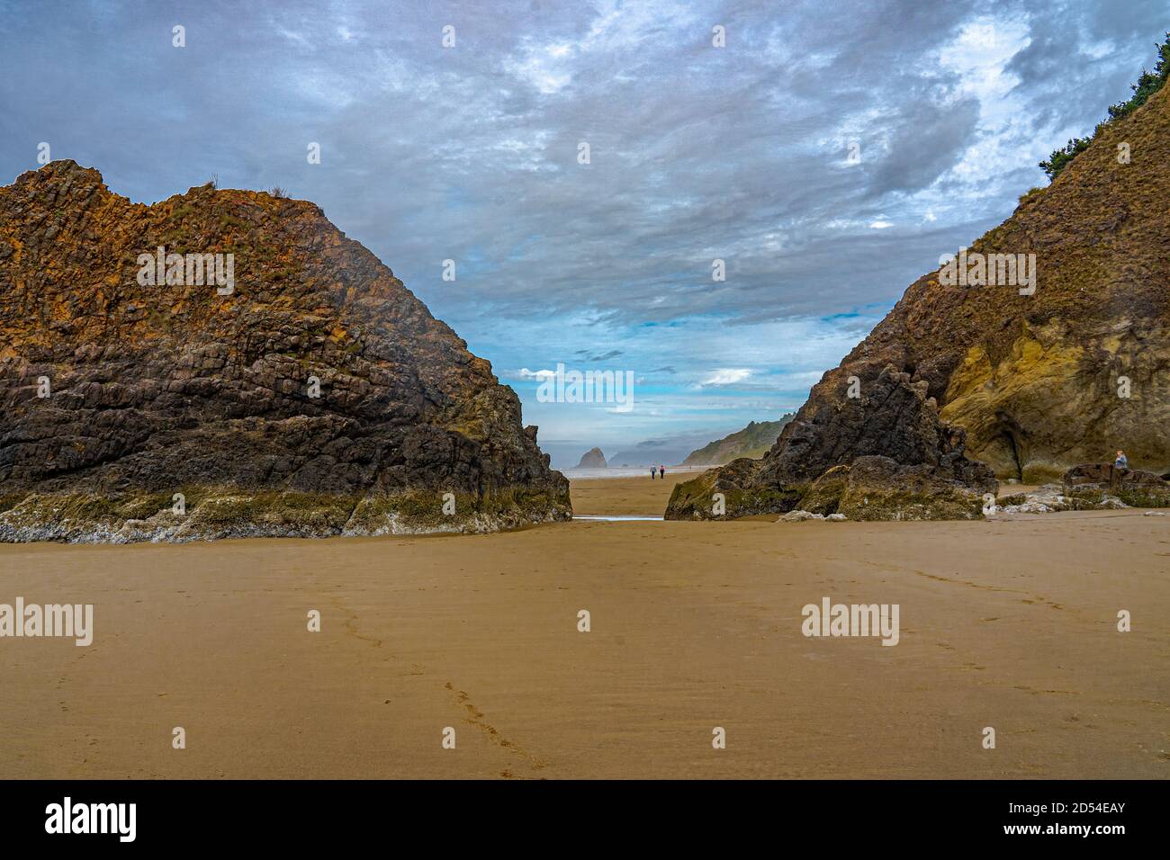 Arcadia Beach and the sea stack at Arcadia Point Stock Photo - Alamy