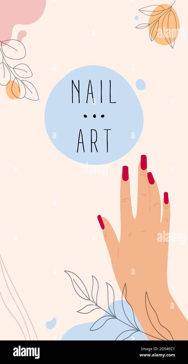 Hand drawn abstract background for beauty salon Stock Vector Image ...