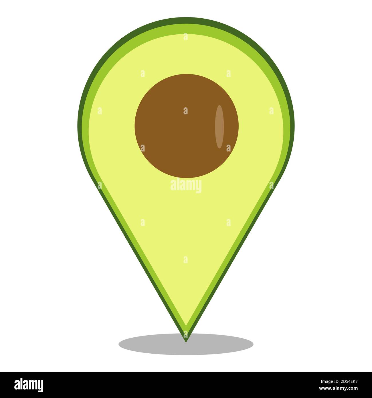Avocado map pointer navigation icon isolated. Avocado logo vector ...