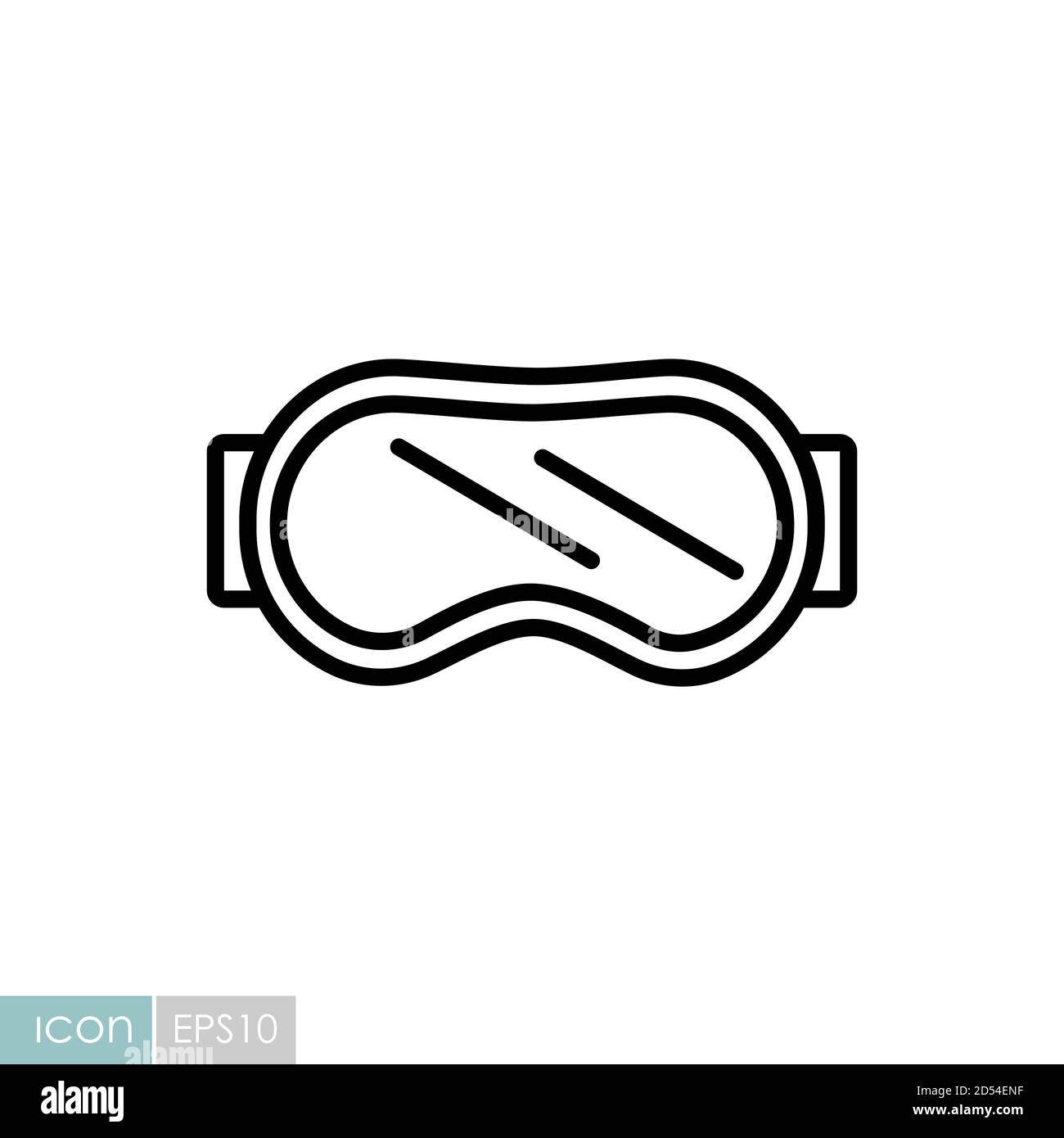 Classic snowboard ski goggles vector icon. Winter sign. Graph symbol ...