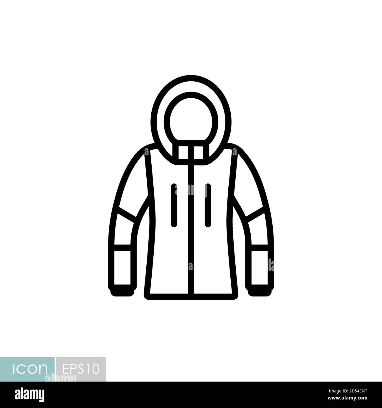 Winter Jacket vector icon. Winter sign. Graph symbol for travel and ...
