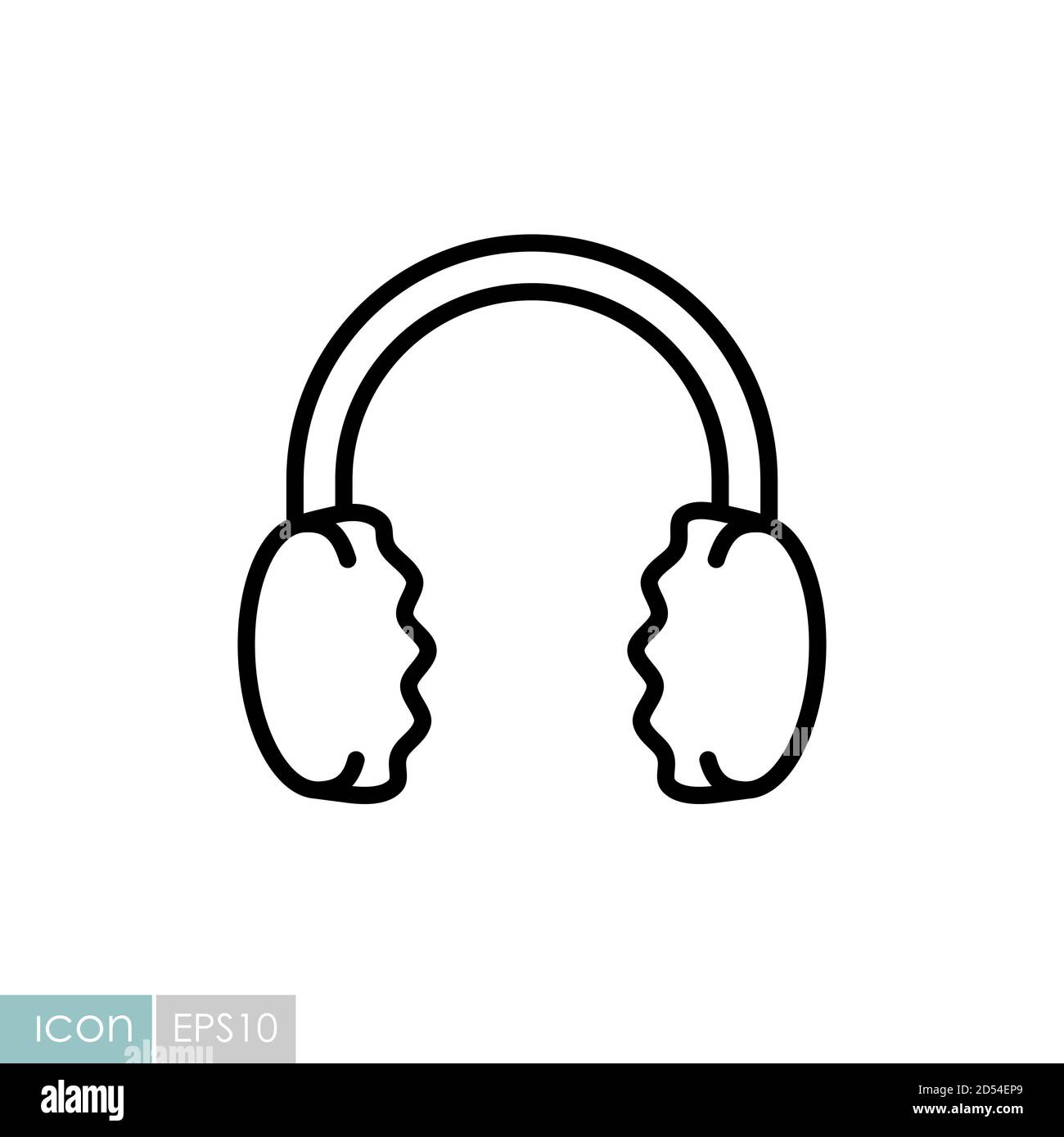 Winter headphones earmuffs vector icon. Winter sign. Graph symbol for ...