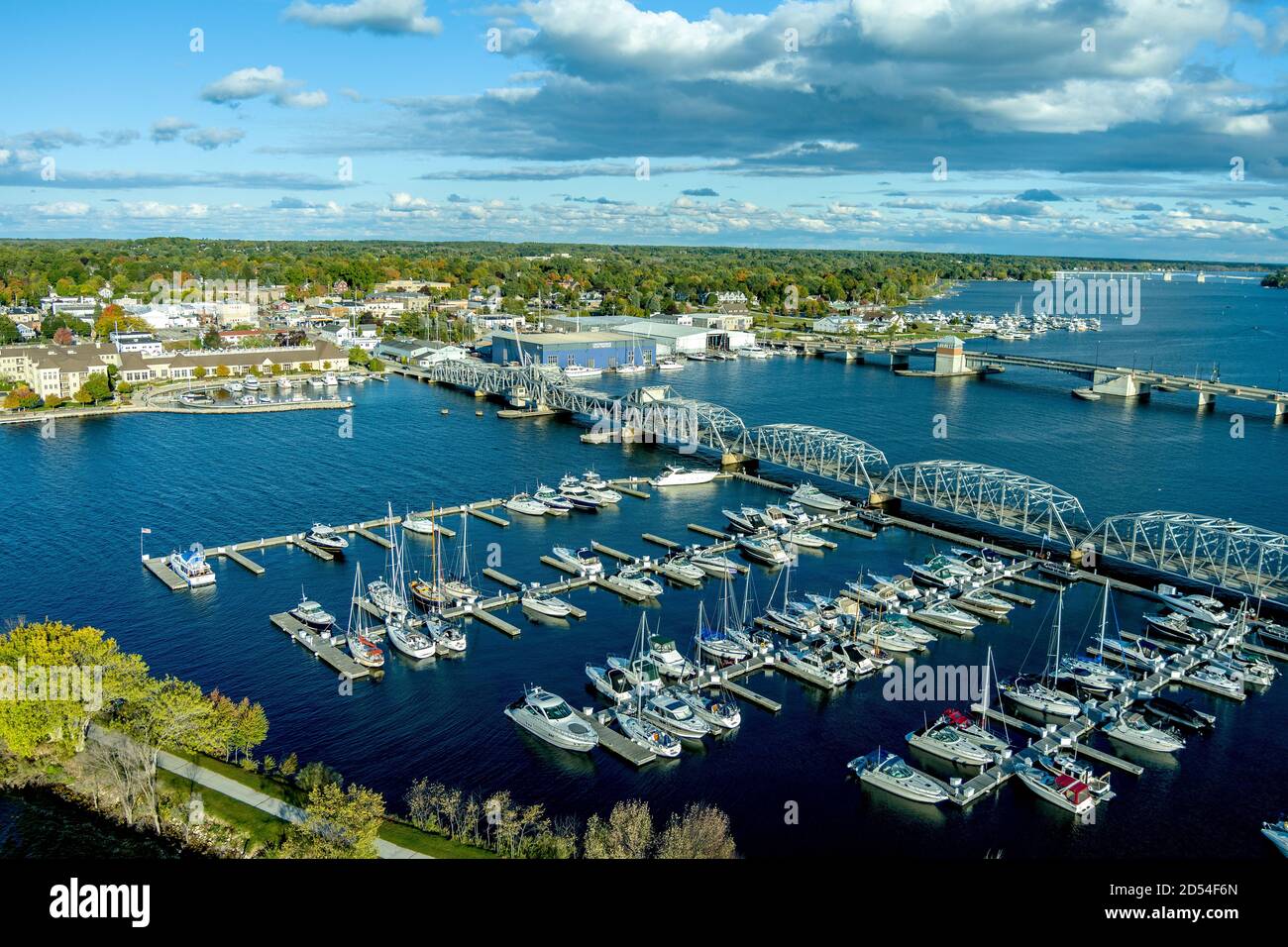 An image of steel bridge and boats located in historic Sturgeon Bay ...