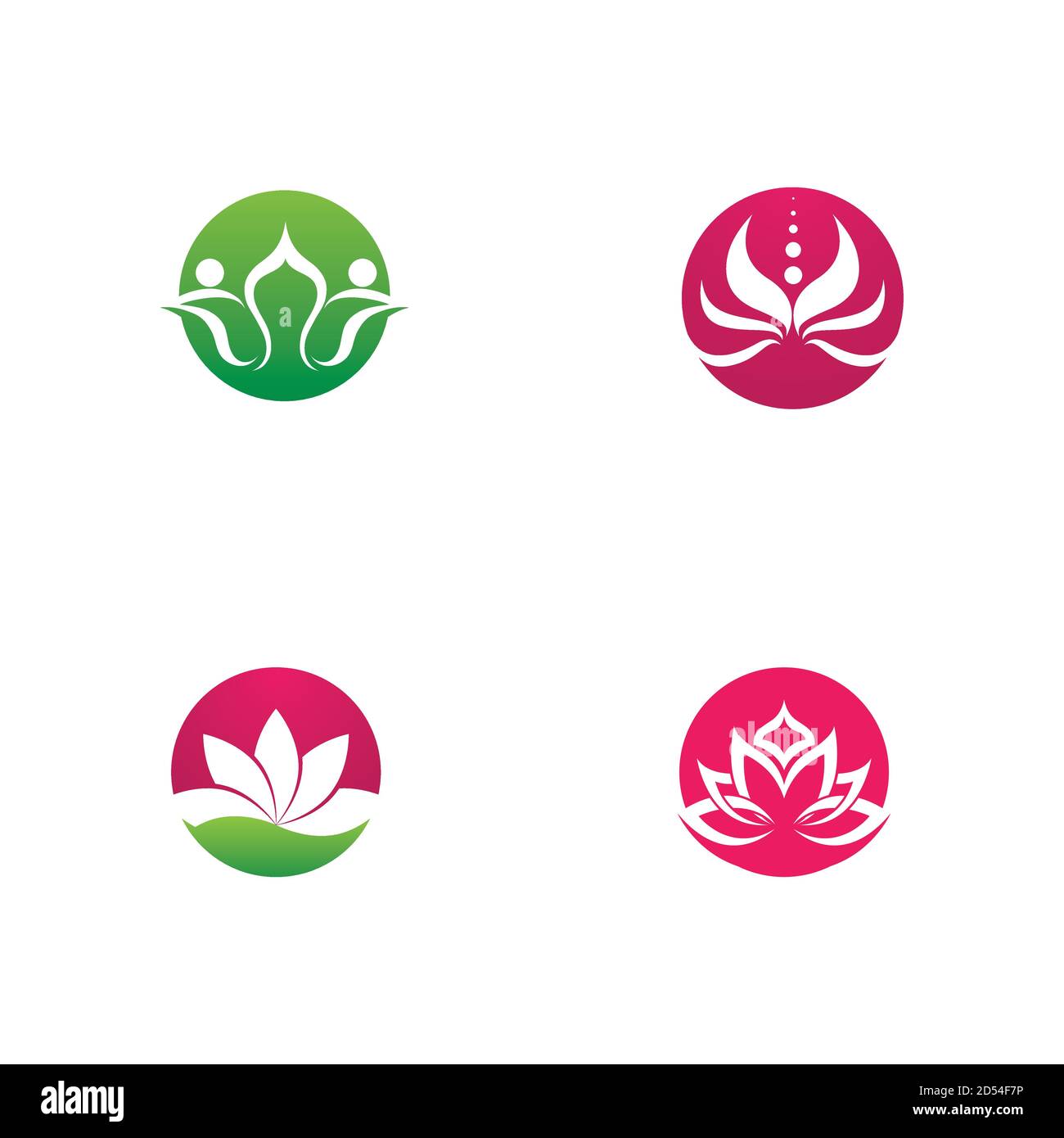Lotus Flower Sign for Wellness, Spa and Yoga. Vector Illustration Stock ...