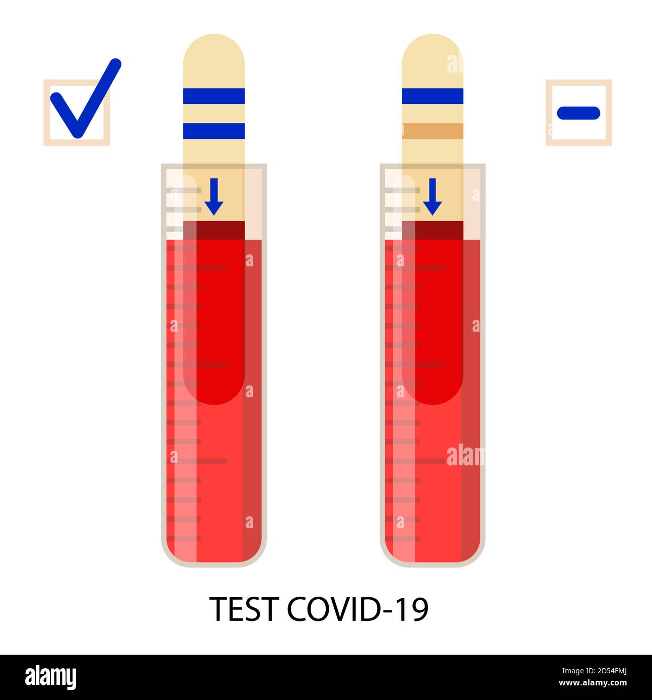 Covid test strips Stock Vector Images - Alamy