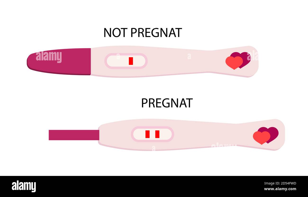 Pregnancy test icons. Ovulation medical tests result. Test pregnant ...