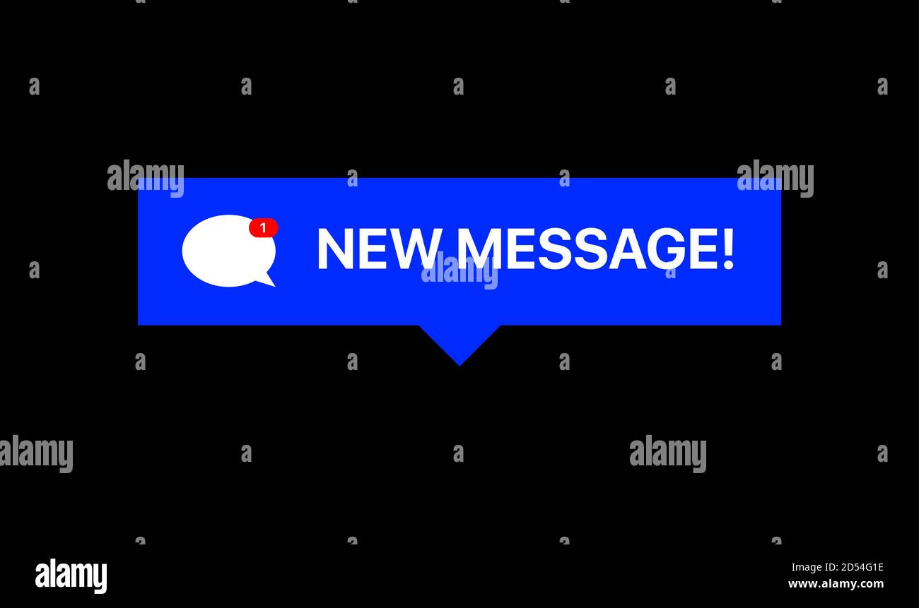 New Message Notification. Social Media Reaction Vector Illustration On ...