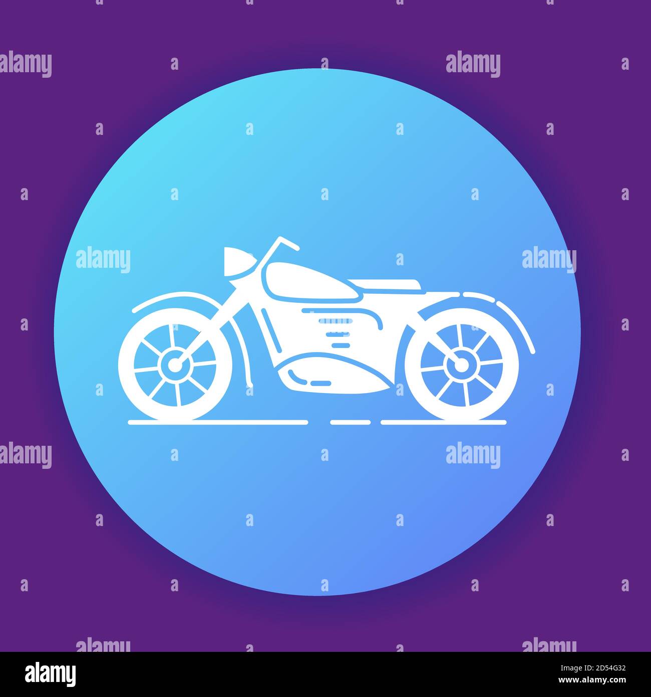 Icon motorcycle chopper.Cruiser bike.Flat line art style a vector Stock ...