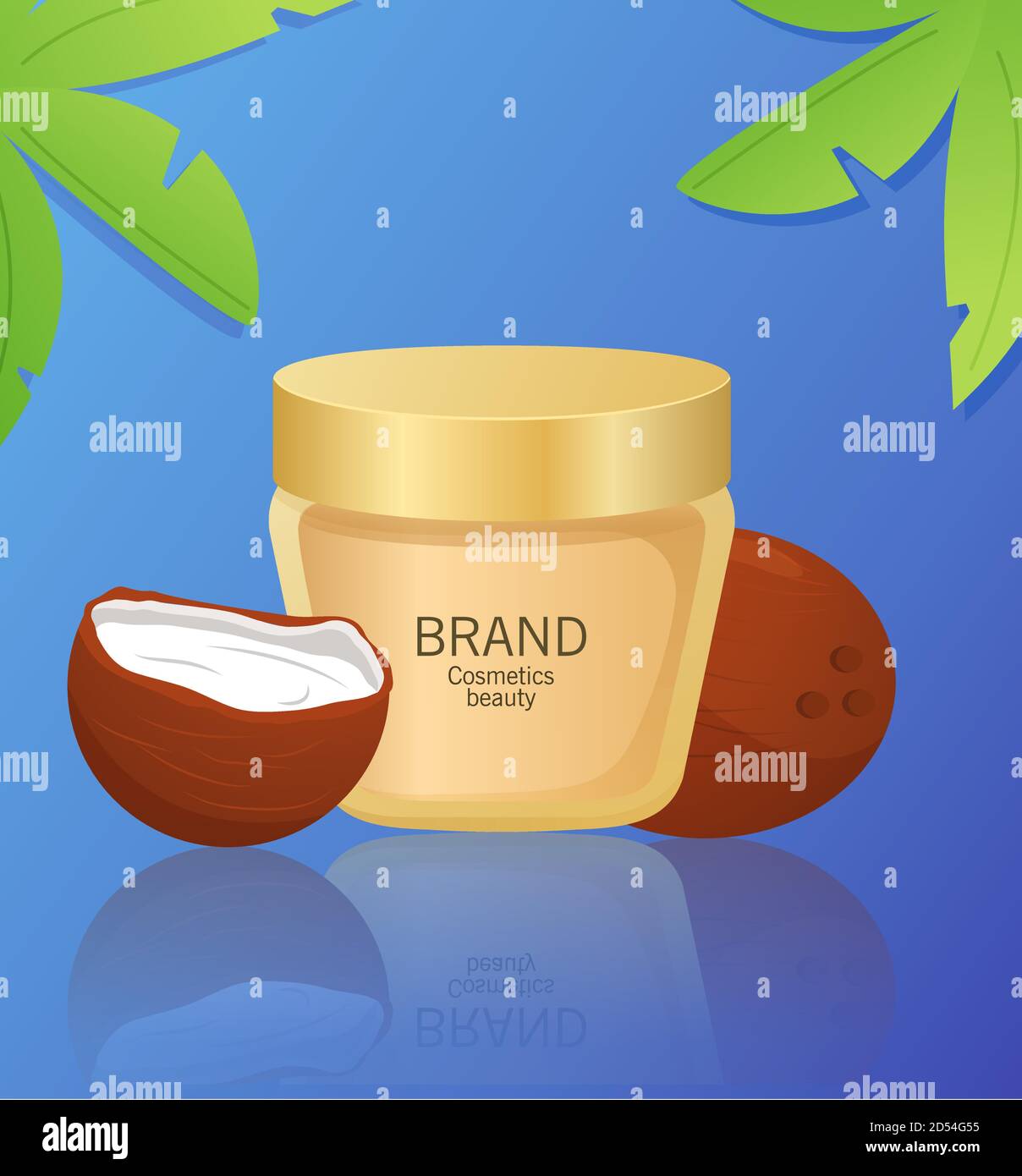 Moisturizing cream coconut Stock Vector Images - Alamy