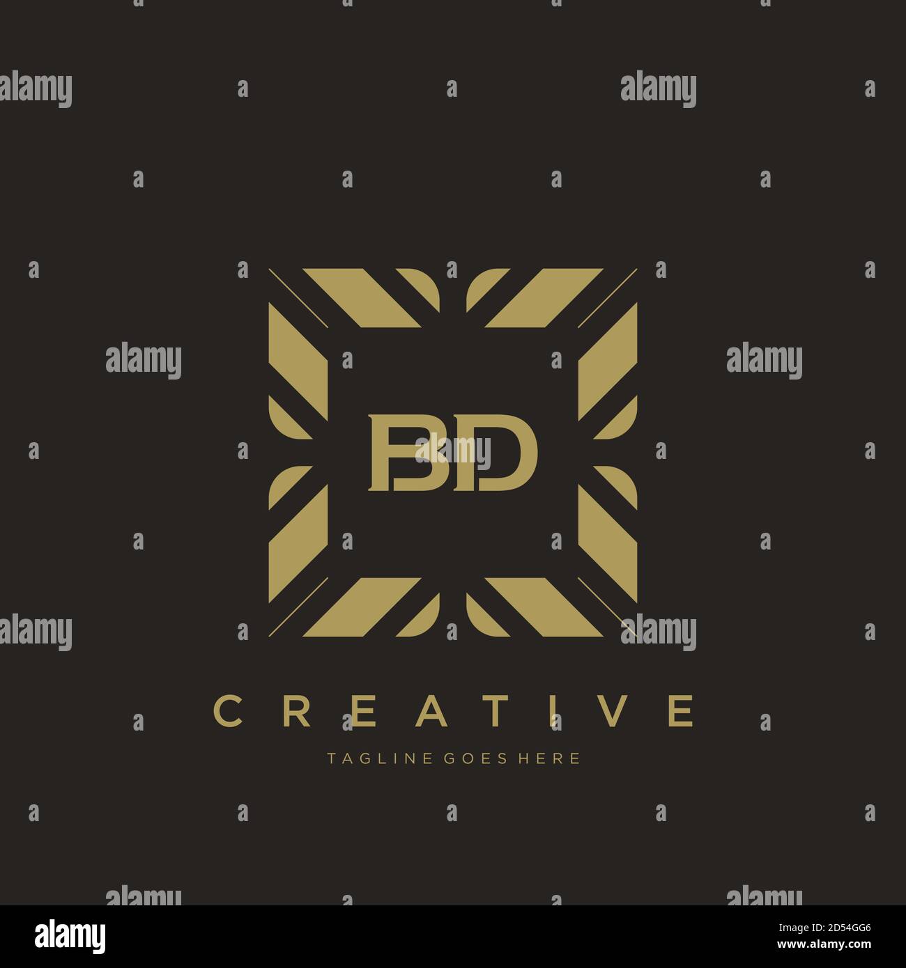 BD initial letter luxury ornament monogram logo template vector art ...