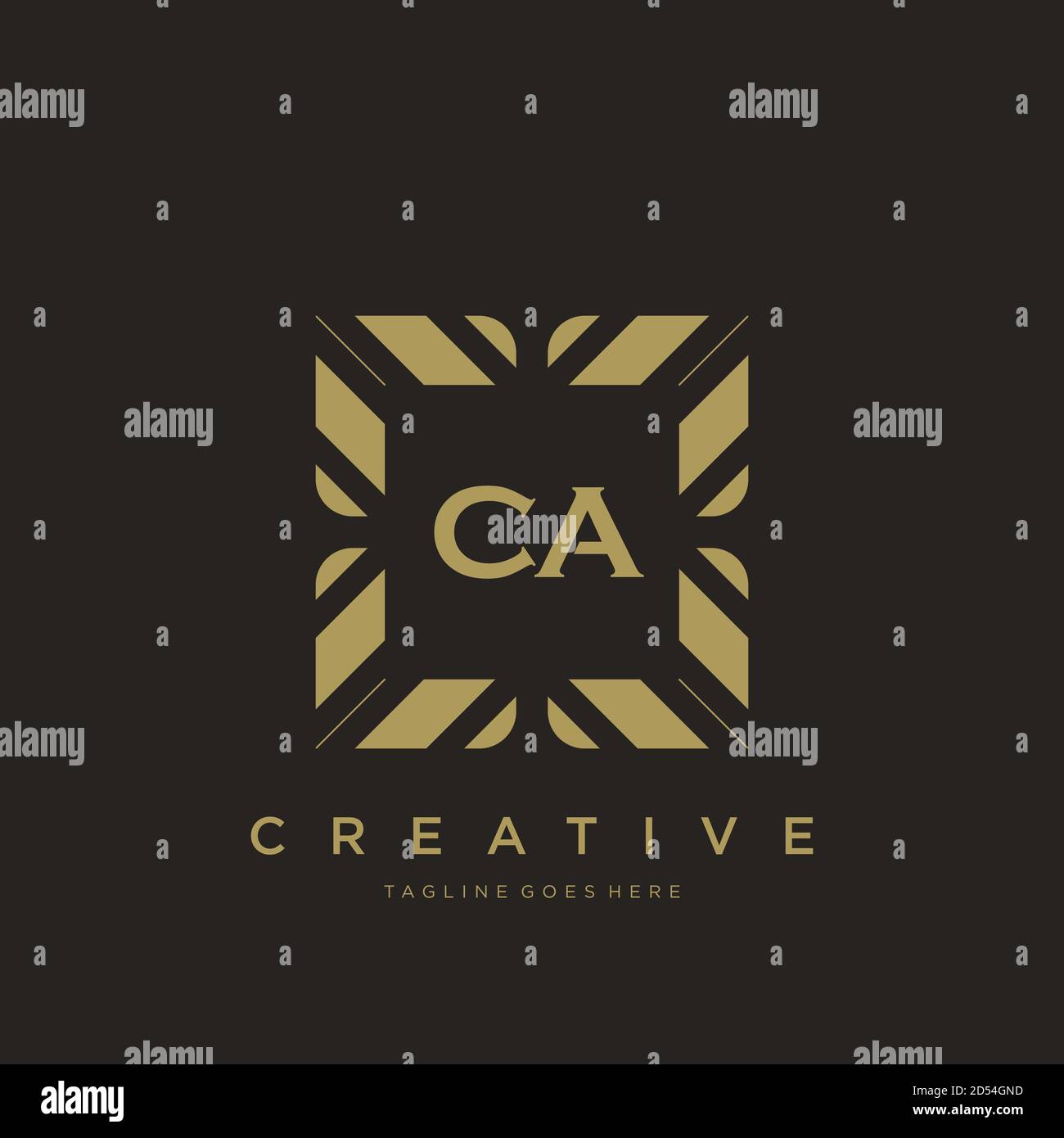 CA initial letter luxury ornament monogram logo template vector art ...