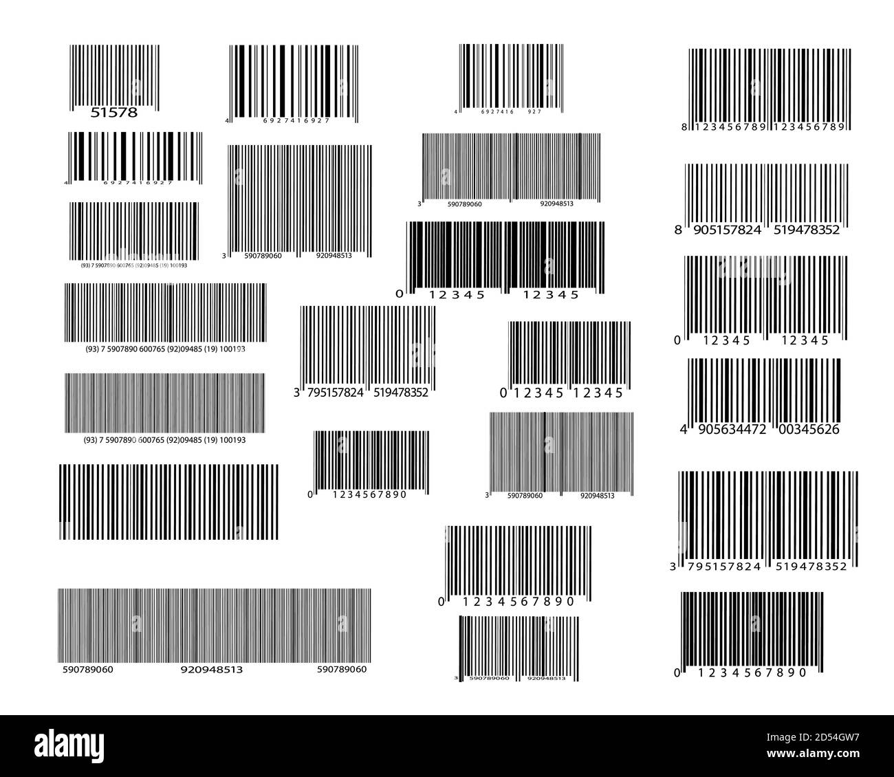 Realistic bar code icon. A modern simple flat barcode. Marketing, the ...