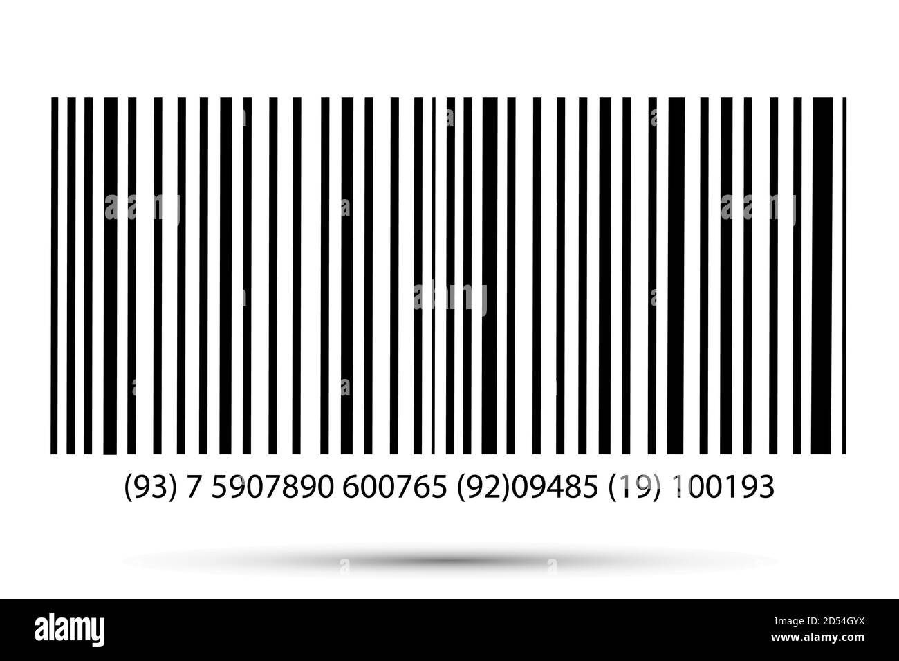 Realistic bar code icon. A modern simple flat barcode. Marketing, the ...