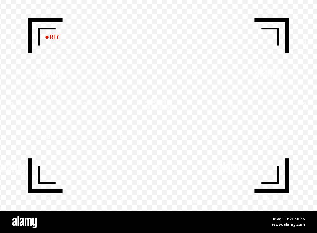 Viewfinder frame of the VCR digital display camera vector frame with ...