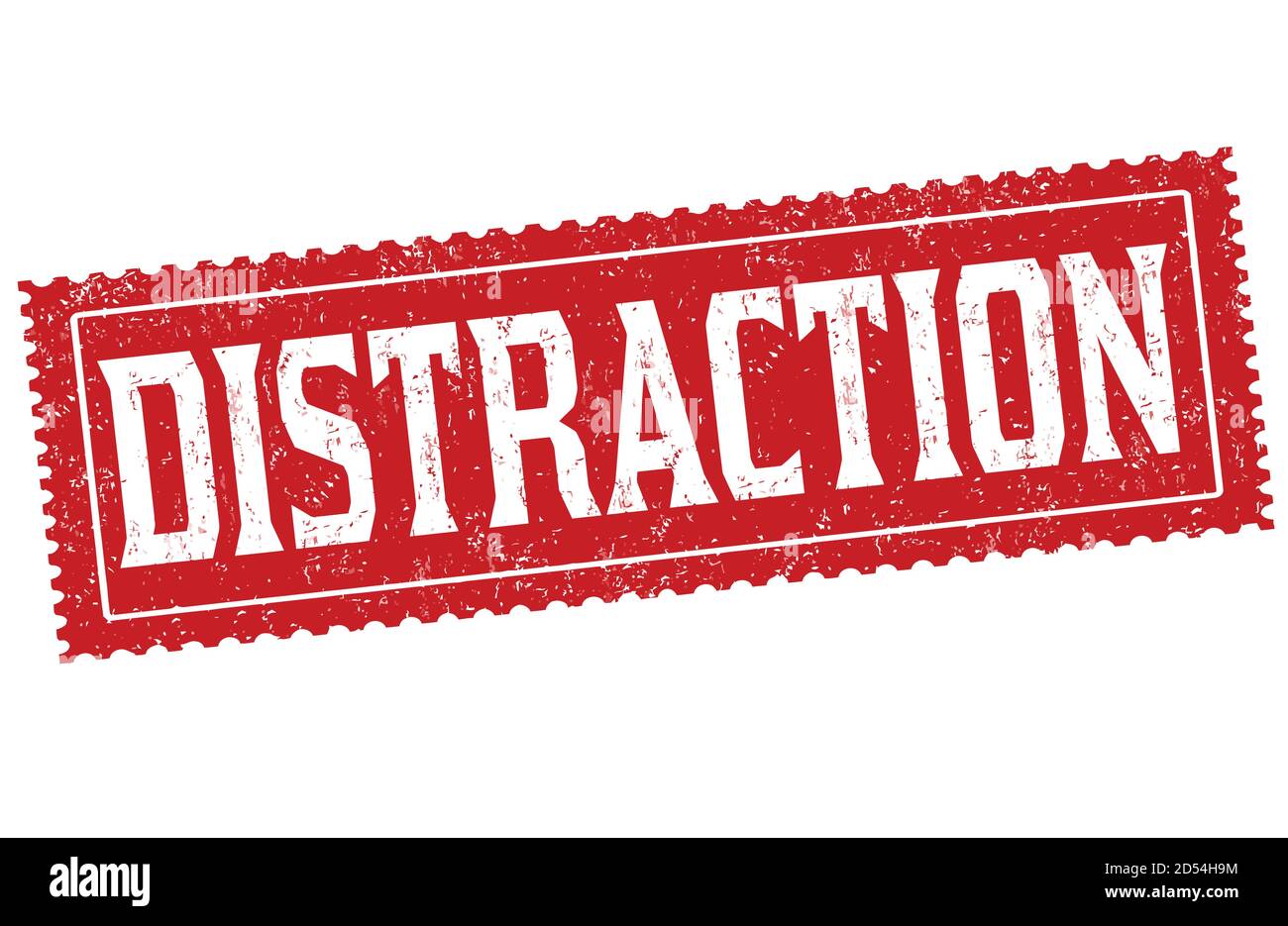 Distraction sign or stamp on white background, vector illustration ...