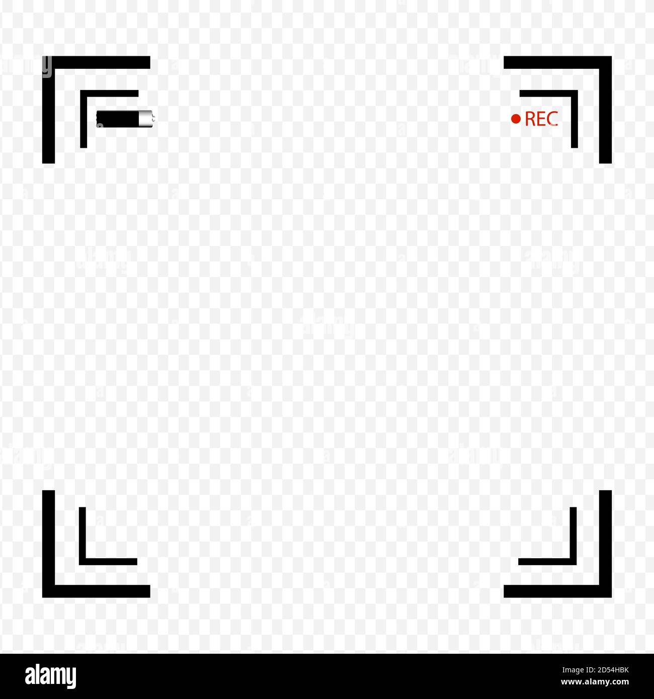 Viewfinder frame of the VCR digital display camera vector frame with ...