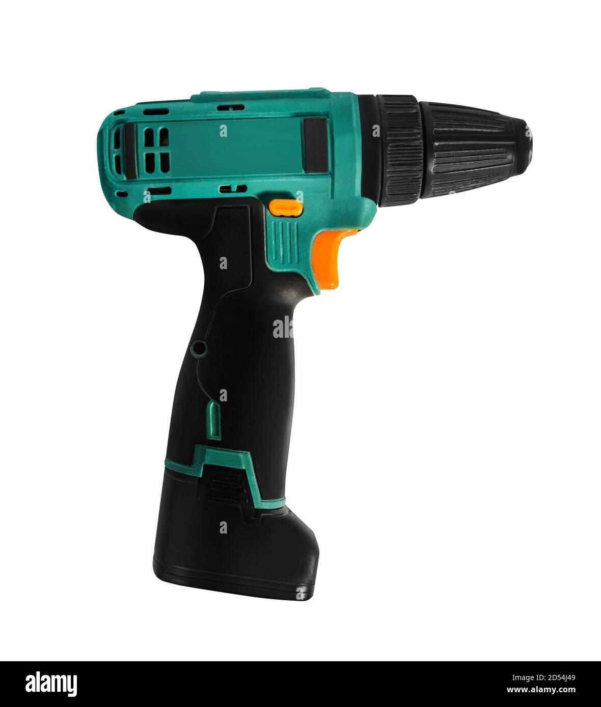 Photo of isolated hand drill tool side view on white background Stock ...