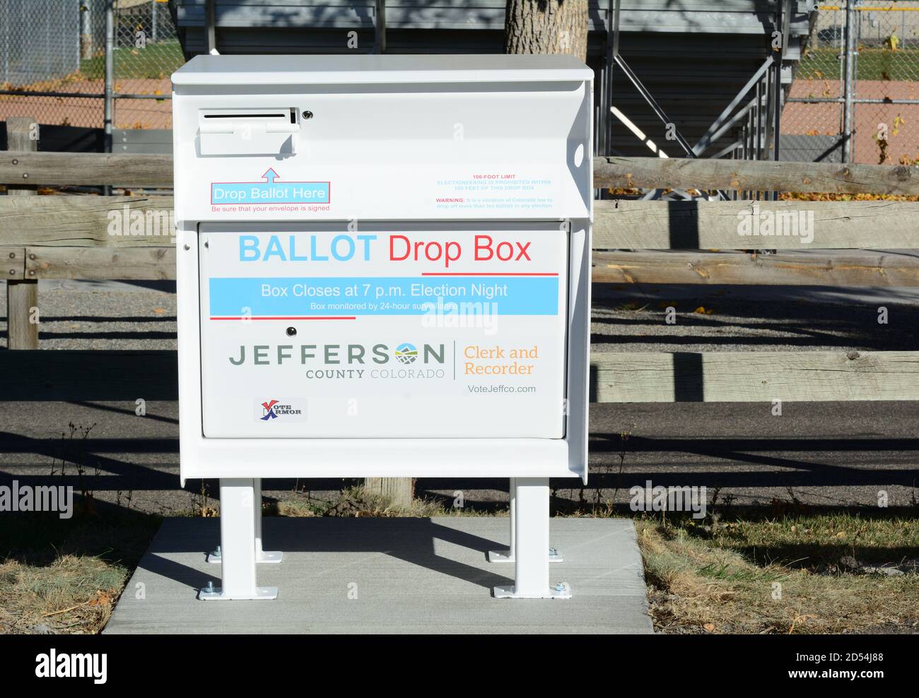 Colorado Election ballot drop off box from Jefferson County in Wheat ...