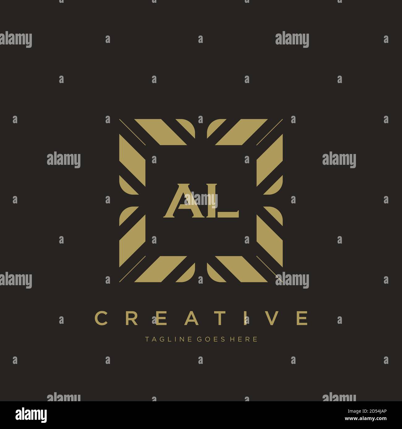 AL initial letter luxury ornament monogram logo template vector art ...