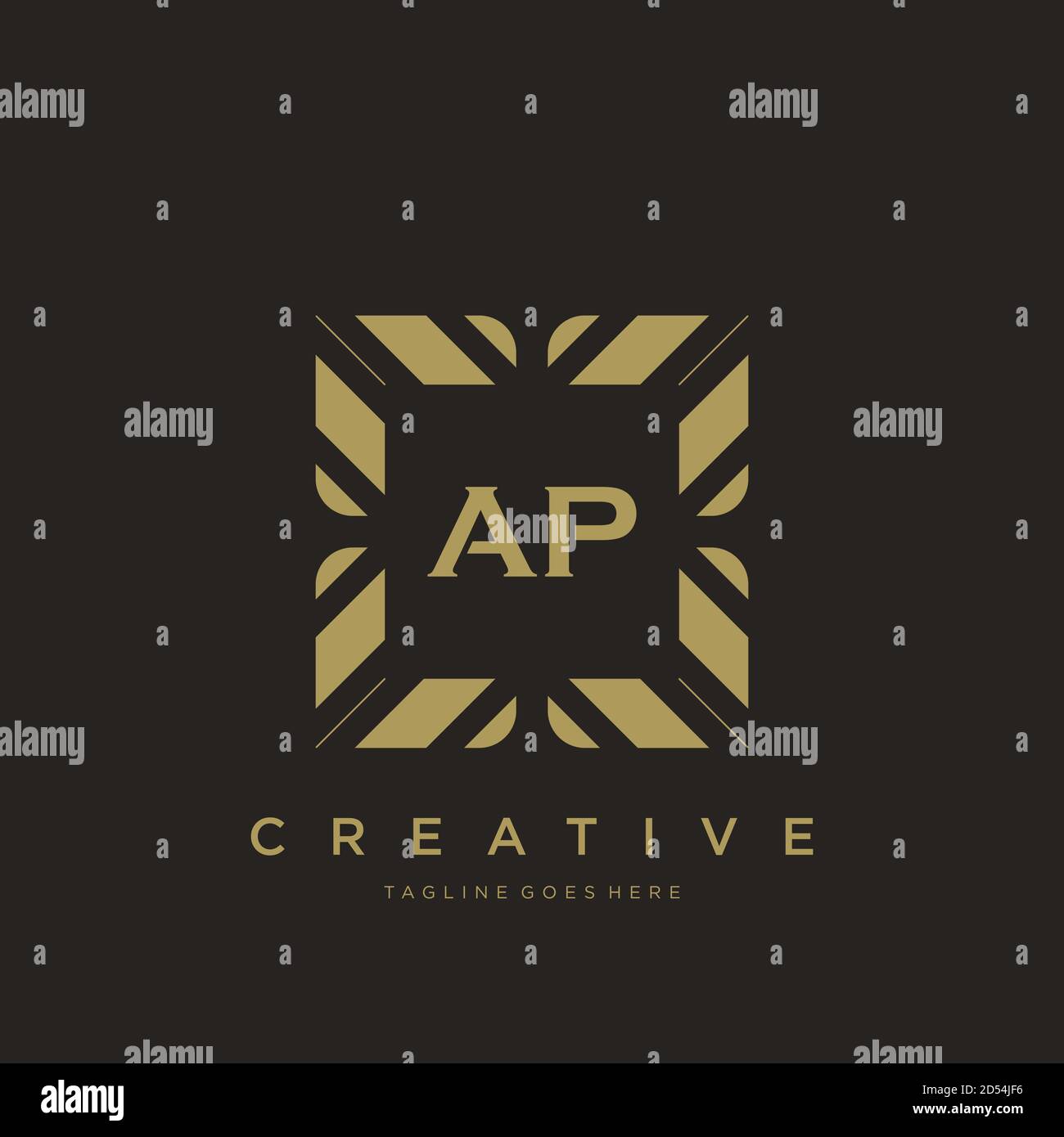 AP initial letter luxury ornament monogram logo template vector art ...