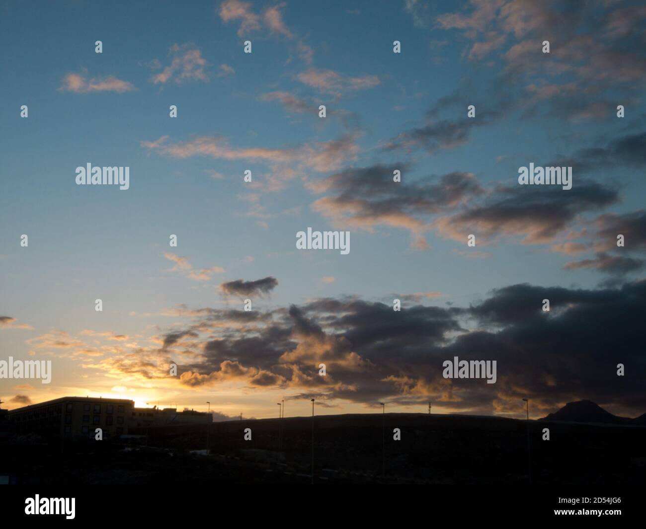 Beautiful Colored Sunset Stock Photo - Alamy
