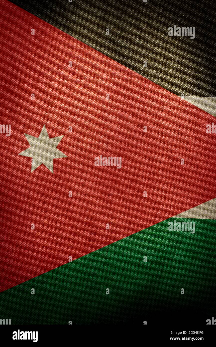 The central part of the flag of the state of Jordan Stock Photo - Alamy