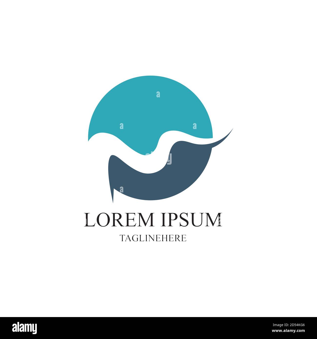 Creek Line Vector Logo Template Illustration Design Stock Vector Image ...