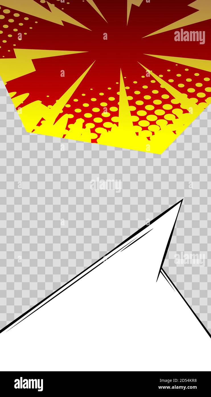 Comic book style story vector template with a colored and a blank ...