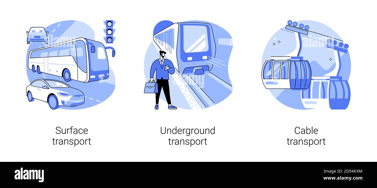 Public transport abstract concept vector illustrations Stock Vector ...
