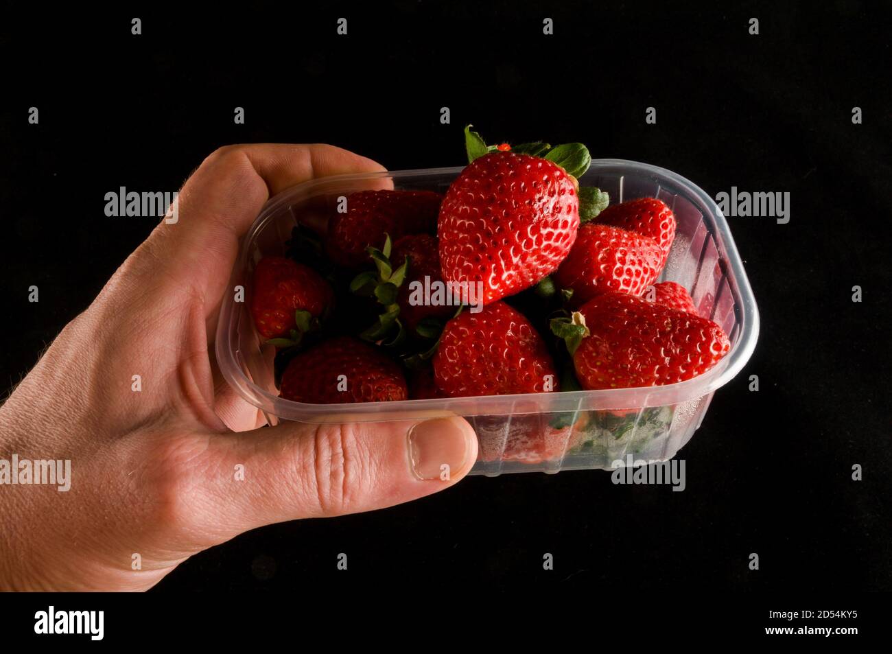 fresh strawberries in box isolated Stock Photo - Alamy