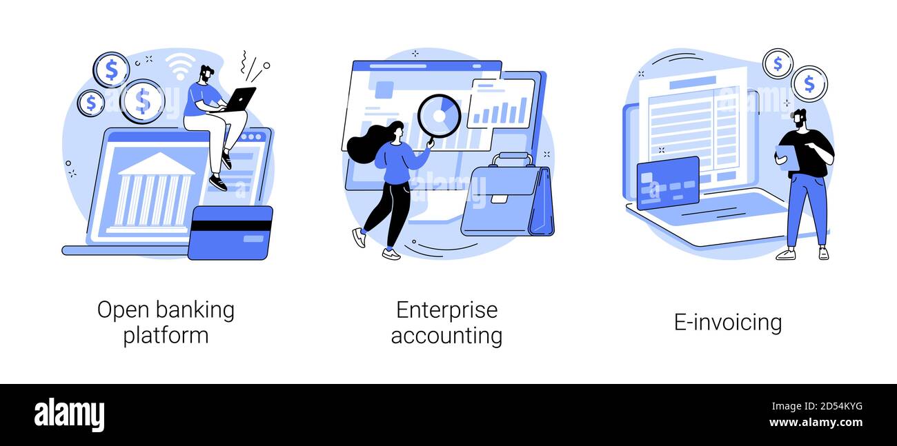IT accounting system abstract concept vector illustrations Stock Vector ...