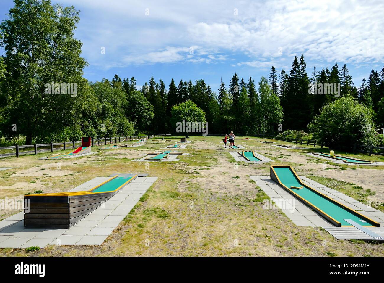 Mini Golf Field Green Stock Photo - Alamy