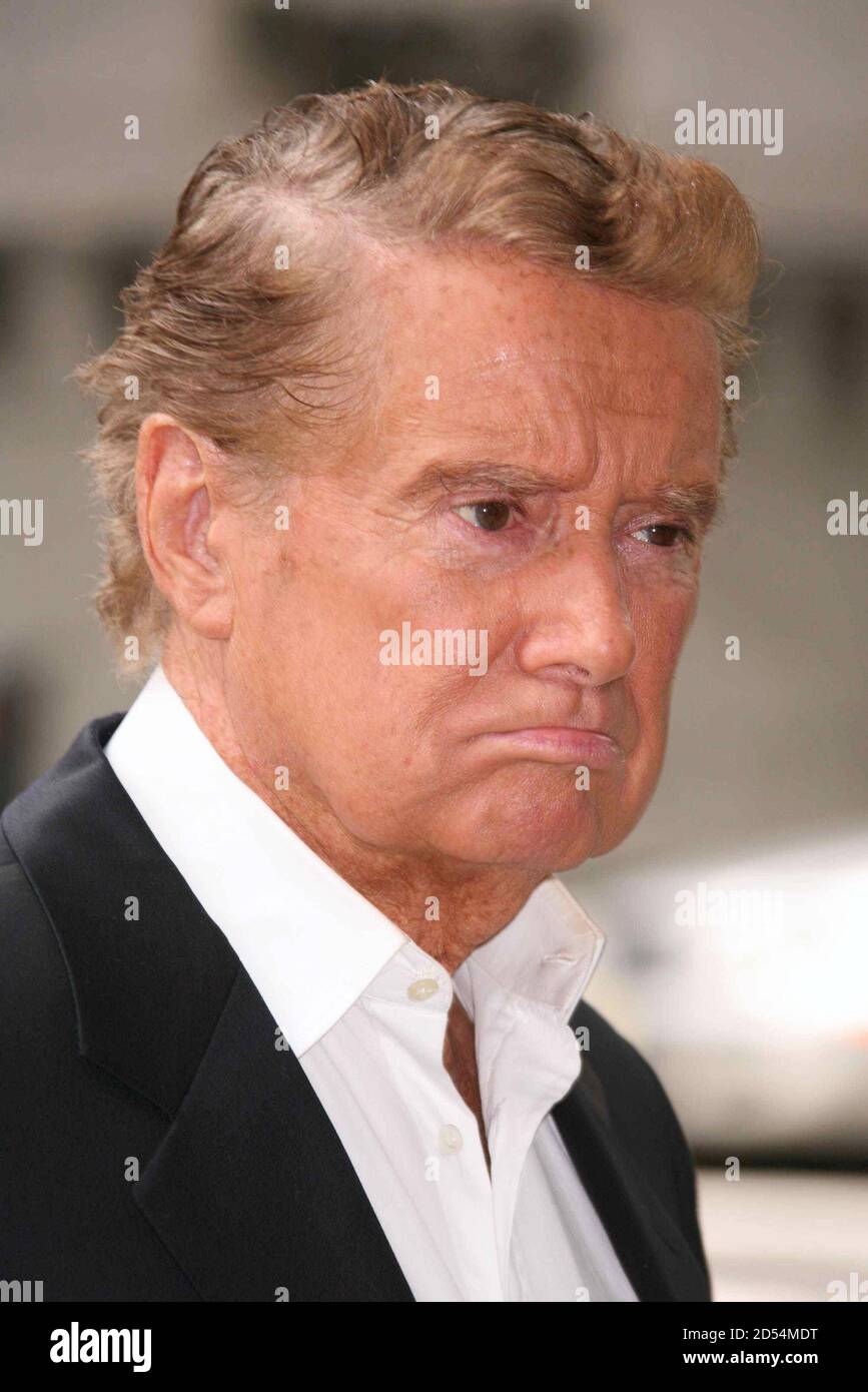 Regis Philbin leaving ABC studios after taping of "Live with Regis and ...