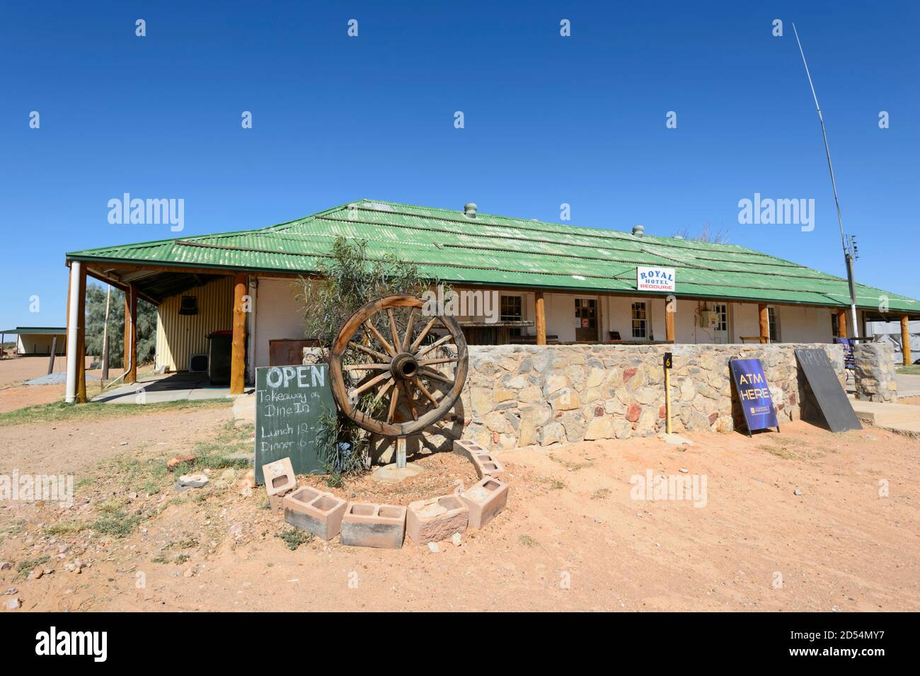 The Royal Hotel is an old Outback pub at Bedourie, Queensland, QLD ...