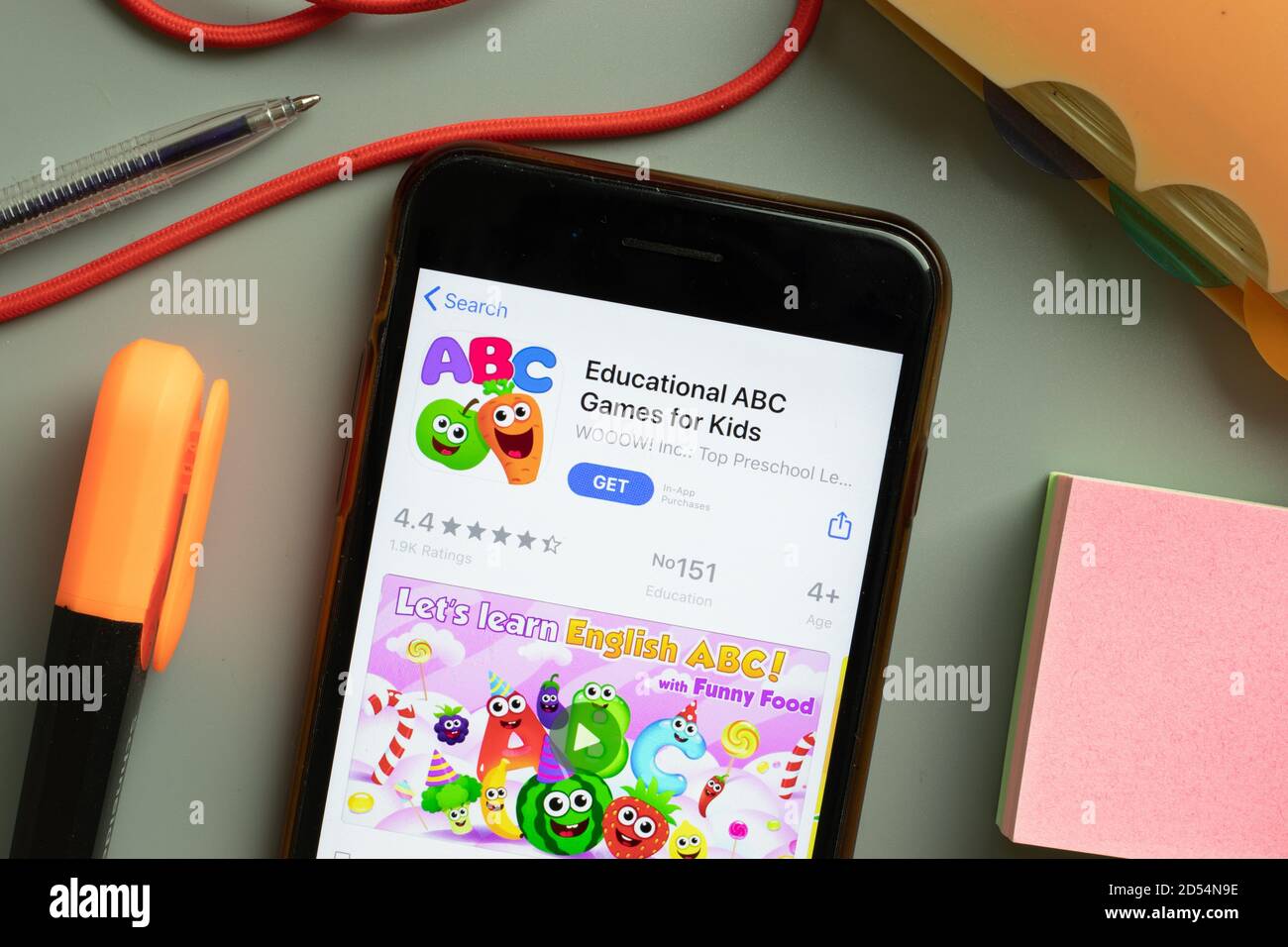 New York, USA - 29 September 2020: Educational ABC Games for kids ...