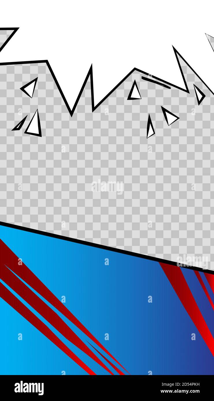 Comic book style story vector template with a colored and a blank ...