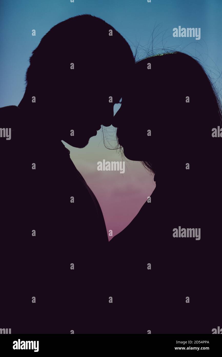 two people fall in love shadow Stock Photo - Alamy