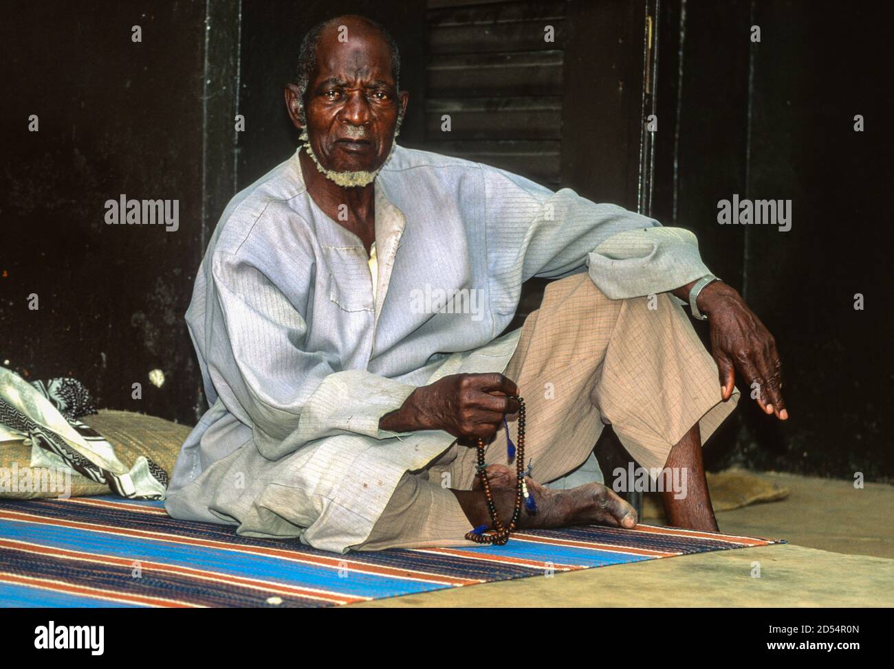 Bouake, Ivory Coast, Cote d'Ivoire. Muslim Ivorian Man with Prayer ...