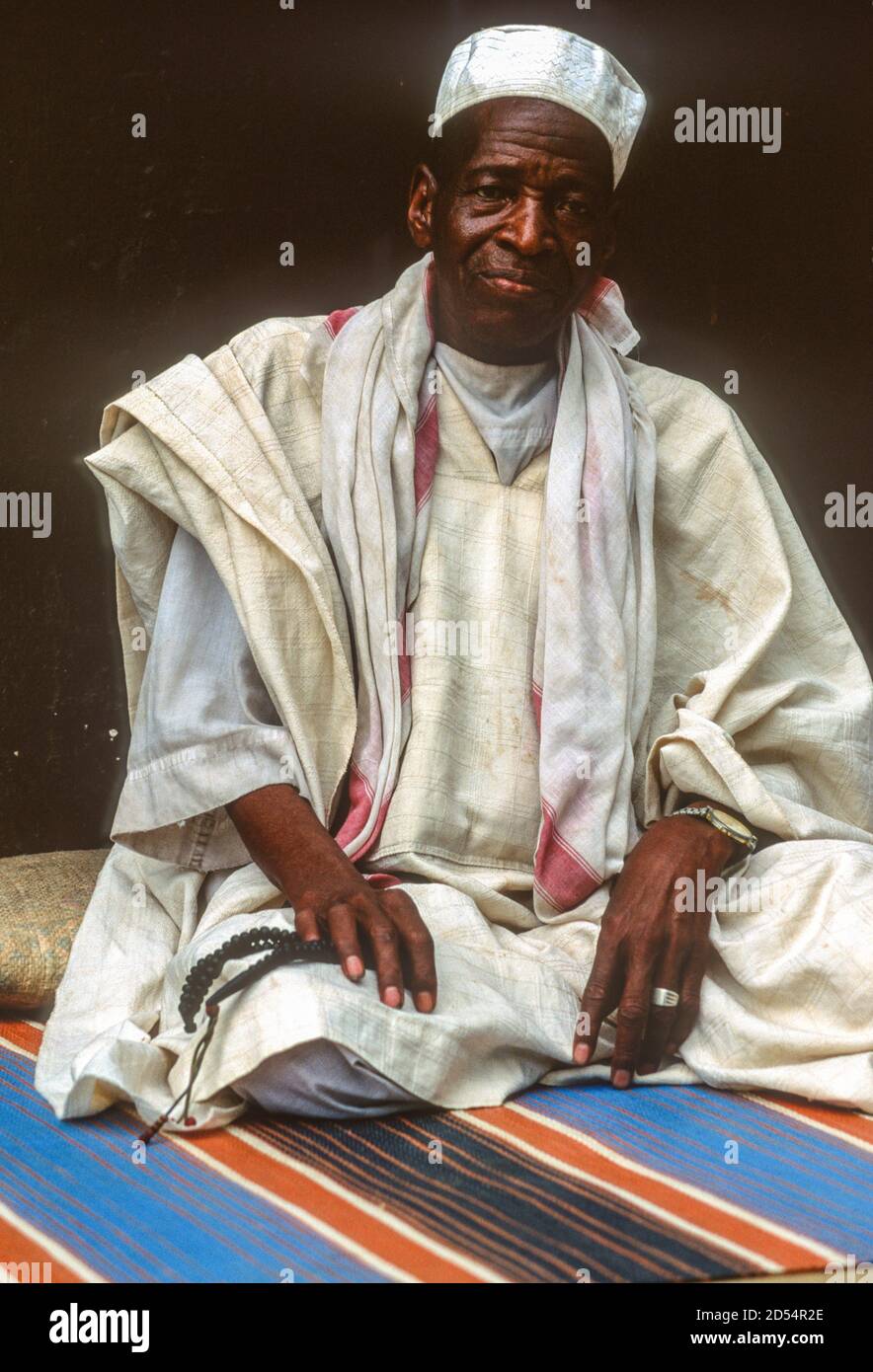 Bouake, Ivory Coast, Cote d'Ivoire. Muslim Ivorian Man with Prayer ...