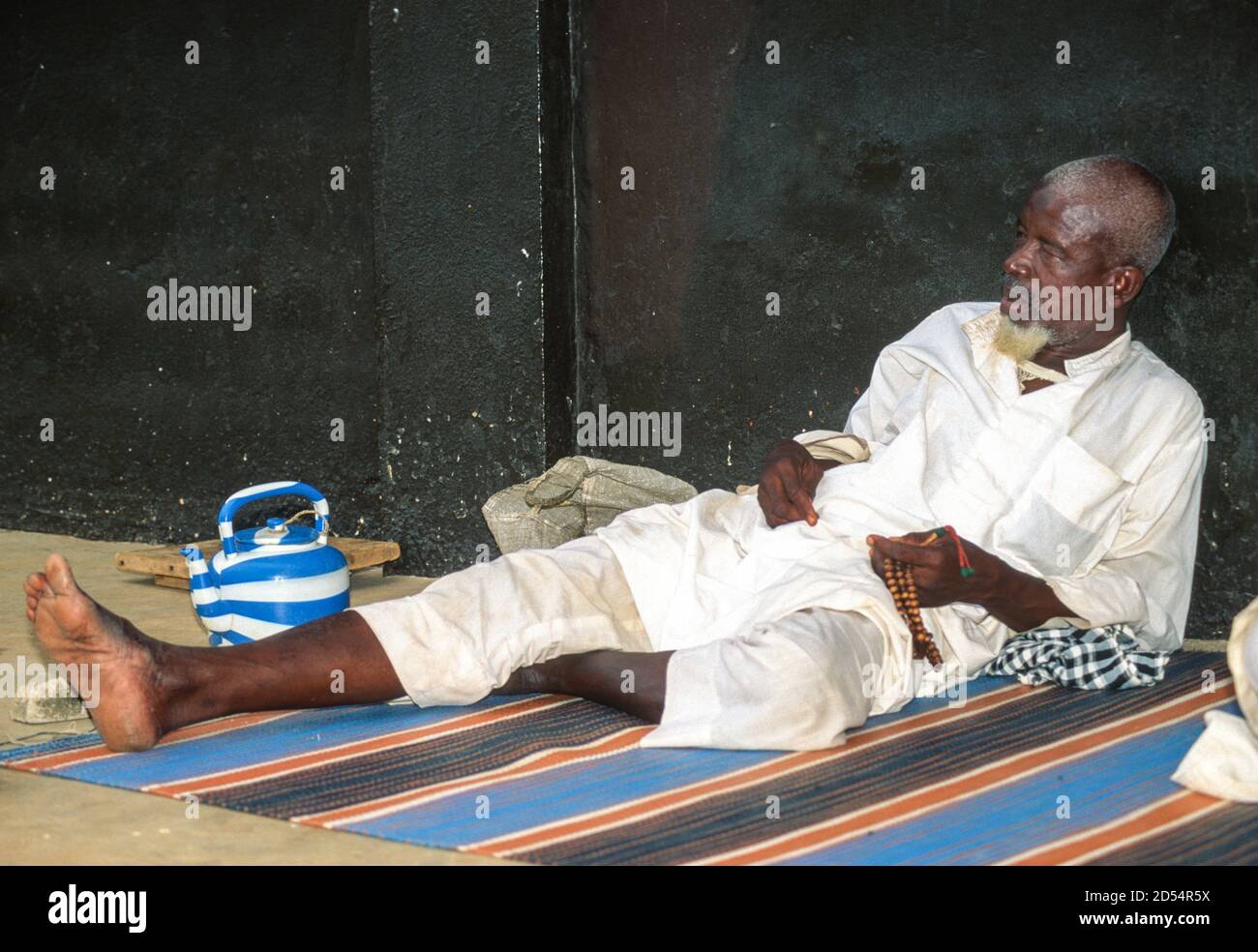 Bouake, Ivory Coast, Cote d'Ivoire. Muslim Ivorian Man with Prayer ...