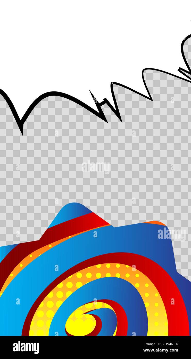 Comic book style story vector template with a colored and a blank ...
