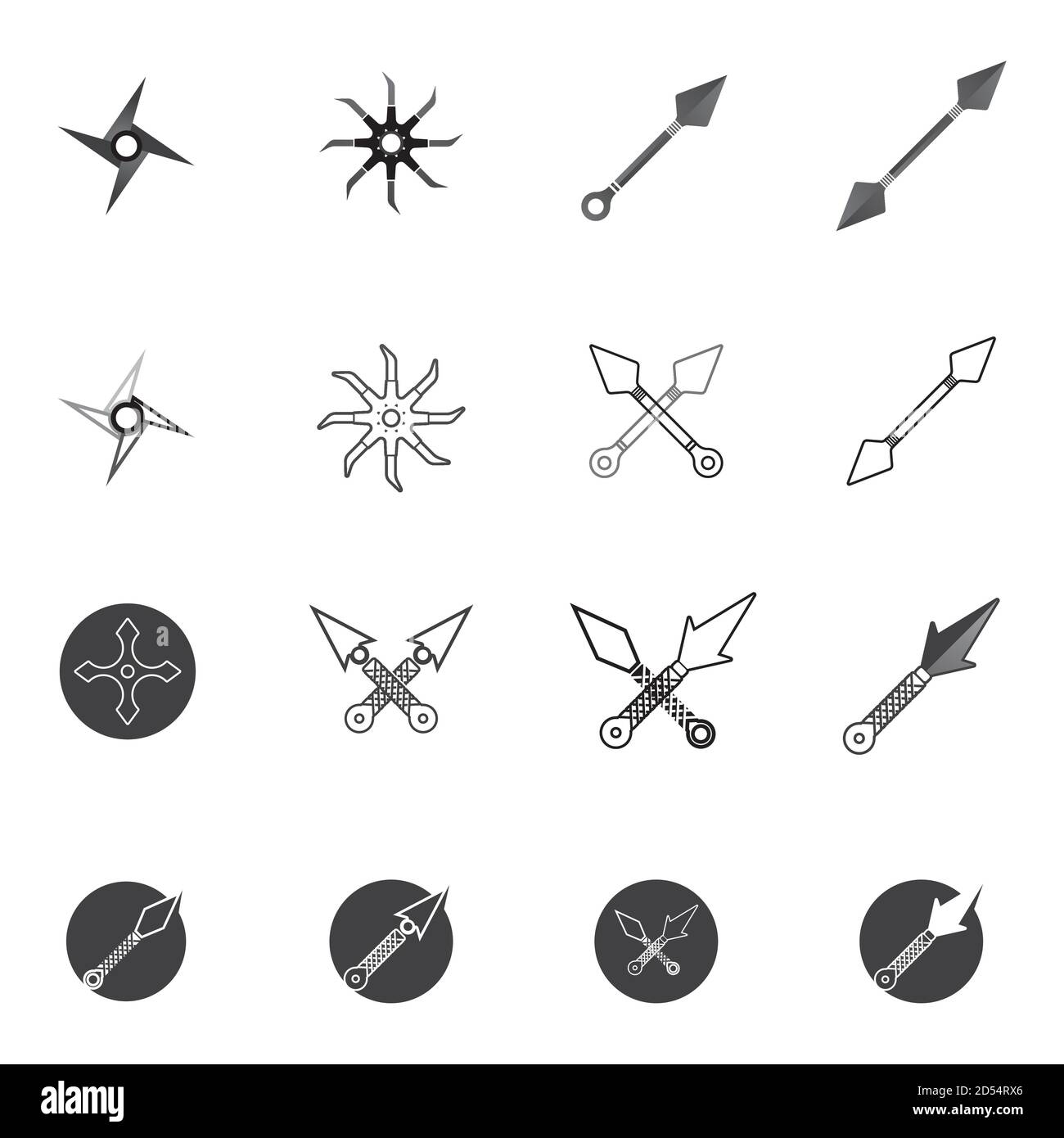 ninja weapons vector logo and symbol Stock Vector Image & Art - Alamy