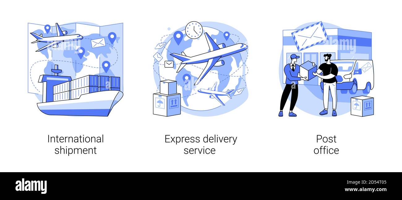 Package delivery abstract concept vector illustrations Stock Vector ...