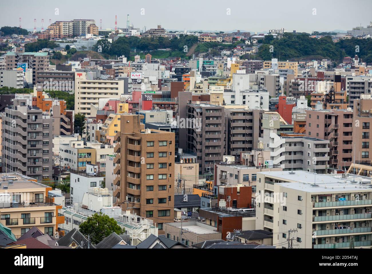 Typical Japanese city during the day. Dense population Stock Photo - Alamy