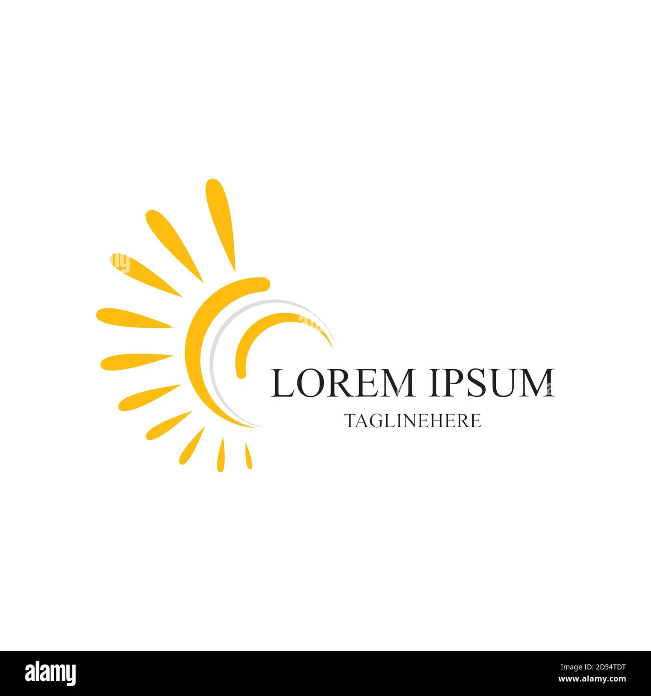 Yellow Sun Vector Logo Template Stock Vector Image & Art - Alamy