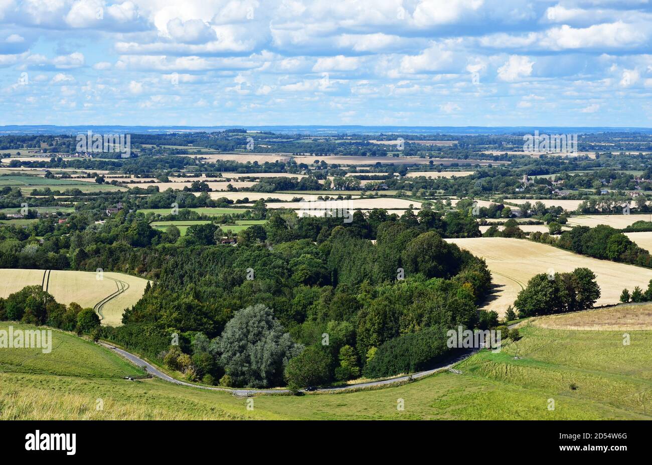 View of the British Countryside from Uffington White Horse and ...